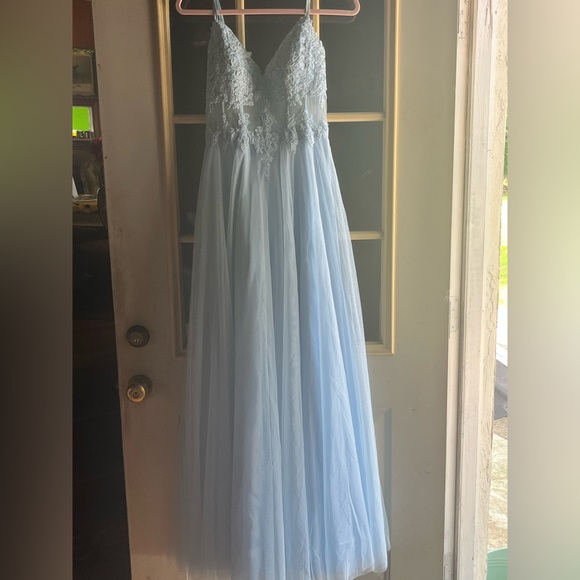 Windsor | Dresses | Windsor Light Blue Lace Prom Dress | Poshmark